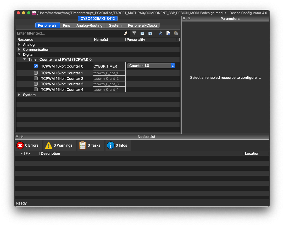PSoC4 : Timer Interrupt – MATHRAX